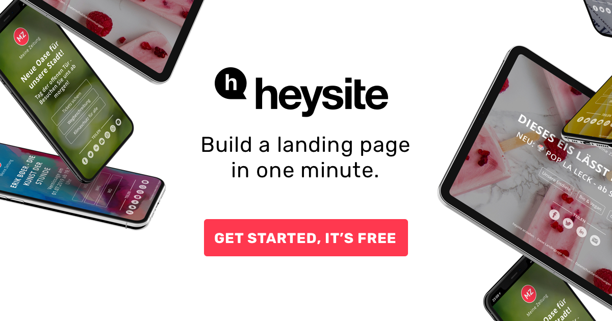heysite.io - create your website fast, easy and free.
